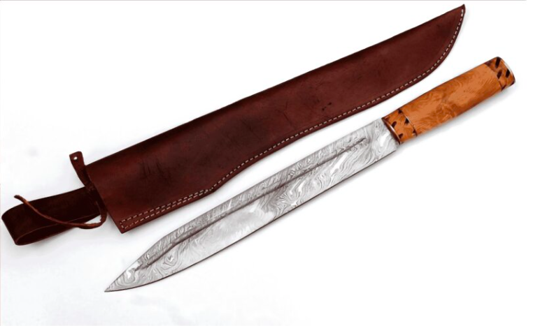 .Raven Rock Viking Mes SAX Damast Wood